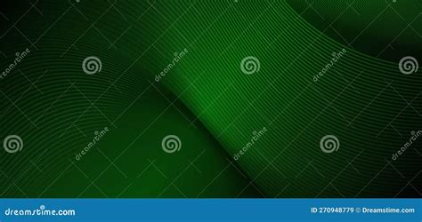 Abstract Background Horizontal Wavy Lines Design And Pattern On Green