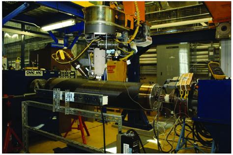 six axis automated fiber placement afp machine with a steel mandrel