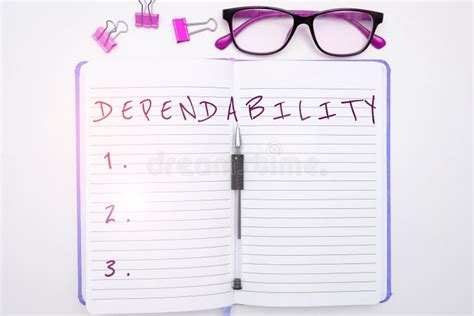 Text Caption Presenting Dependability Word For Capable Of Being