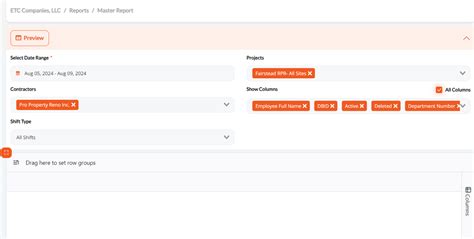 How Do I Format And Export The Master Report