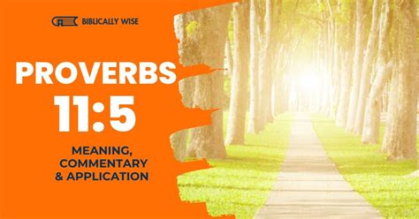 Proverbs 11 5 Meaning The Way Of The Blameless And The Wicked Biblically Wise