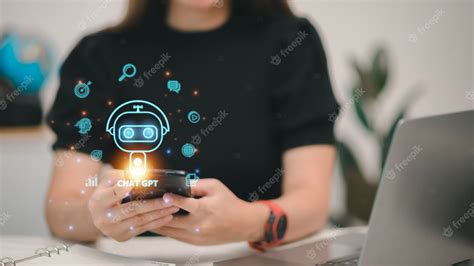 premium photo chatgpt chat with ai or artificial intelligence woman