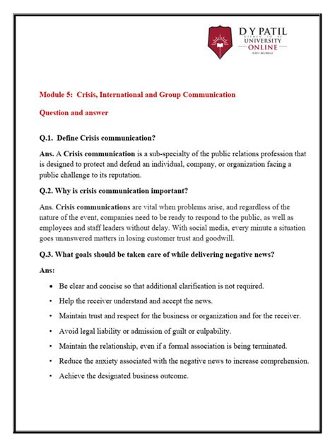 Module 5 Question Bank With Answers Pdf Communication Cross Cultural Communication