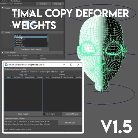 Maya Python Script Copy Deformers Weights