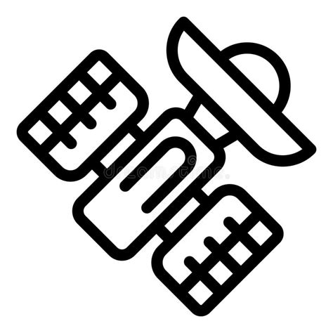 Satellite Transmitting Signals While Orbiting Earth Stock Vector Illustration Of Astronomy