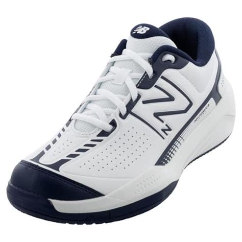New Balance Mens 696 V5 Hard Court Tennis Shoe Whitenavy 12 M