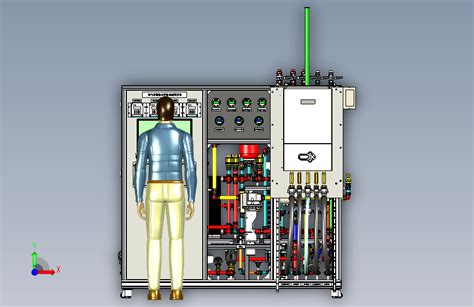 燃气采暖热水炉自动检测系统 3d模型solidworks三维设计图 Parasolid 模型图纸下载 懒石网