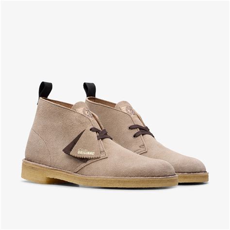 Mens Desert Boot Wolf Suede Desert Boot Clarks