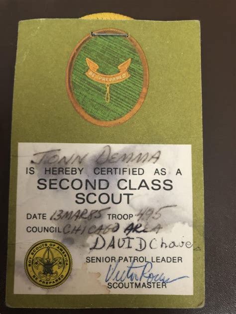 A Second Class Patch From 1985 Rboyscouts