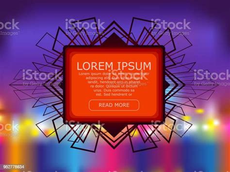 텍스트 중심에 대 한 장소와 거리에 네온 빛 밝은 배경 벡터 0명에 대한 스톡 벡터 아트 및 기타 이미지 0명 네온 디자인 Istock