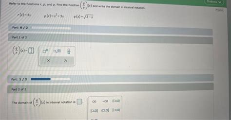 Solved Refer To The Functions Rp And Q Find The Function