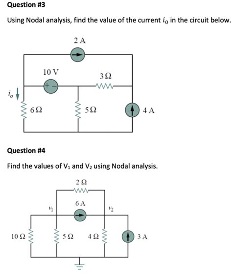 Solved Using Nodal Analysis Find The Value Of The Current