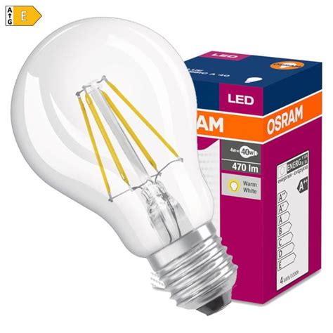 Żarówka Led E27 A60 Filament Kula 4w 2700k Biała Ciepła E27 Duży