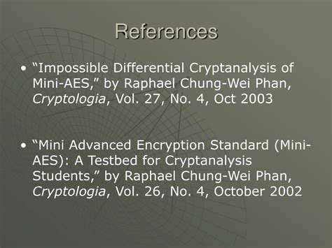 Ppt Impossible Differential Cryptanalysis Of Mini Aes Powerpoint Presentation Id 1224834