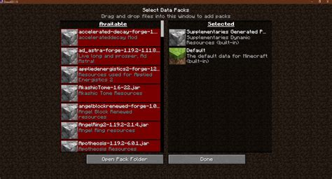 1 0 4 data pack validation failed errors in currently selected
