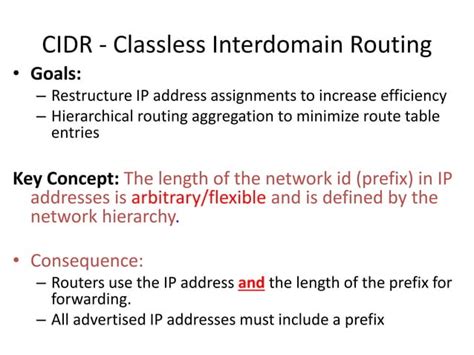 Classless Inter Domain Routing PPTX Computer Networking Computing