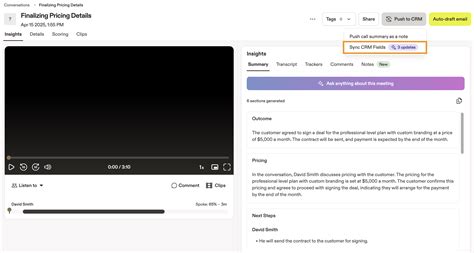 Auto Populate Crm Fields Using Conversation Recordings Apollo