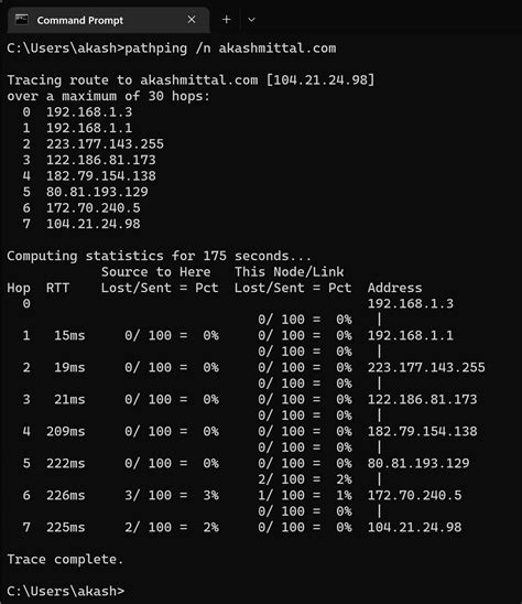 What Utility Is Equivalent To The Pathping Command On Linux System