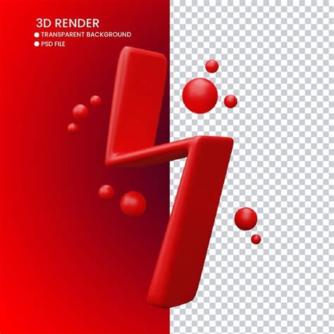 Premium Psd 3d Rendering Of Cute Lightning