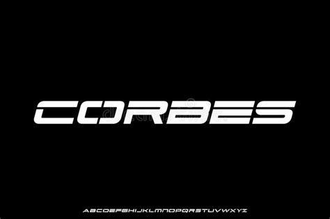 Modern Slant Futuristic Display Font Vector Illustration Wide Contemporary Typeface Stock