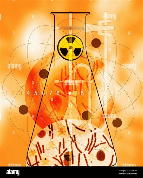 Bioterrorism Conceptual Computer Artwork Of A Flask Containing Anthrax