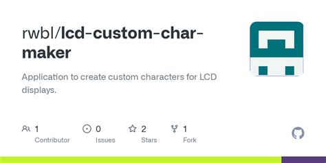 Github Rwbl Lcd Custom Char Maker Application To Create Custom