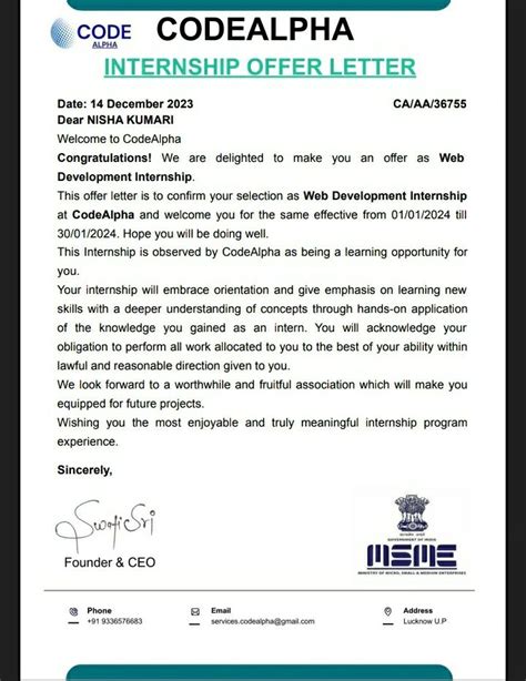 nisha choudhary on linkedin codealpha webdevelopmentinternship