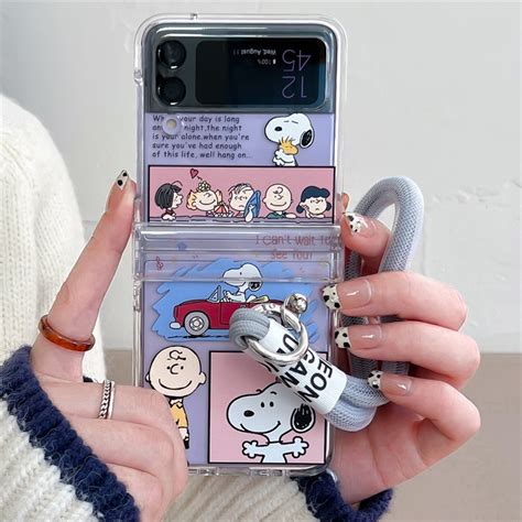 스누피 키링 힌지보호 케이스 제트플립3456 에이블리