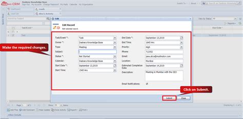 edit delete archive records activities deskera help centre