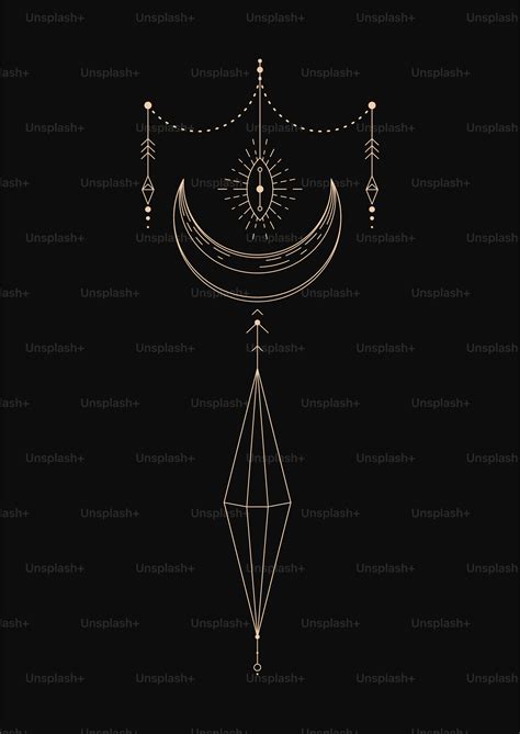 점성술과 밀교 가는 선 태양 별 줄무늬 및 점이 있는 미드 센추리 스타일 포스터 벡터 Unsplash의 블랙 색상 이미지