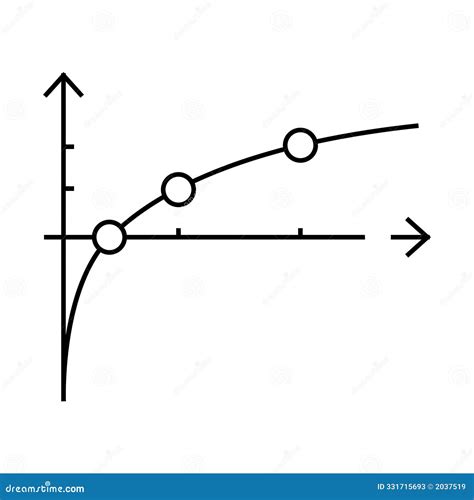 Functions And Graphics Lesson Line Icon Vector Illustration Stock