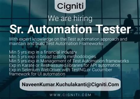 Naveen K On Linkedin Hiring Automationtesters Testautomation Testautomation Frameworks