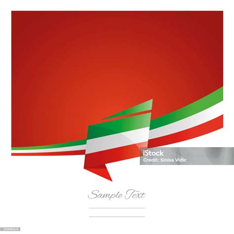 새로운 추상 이탈리아 플래그 리본 종이 접기 빨간 배경 벡터 0명에 대한 스톡 벡터 아트 및 기타 이미지 0명 3차원 형태 공휴일 Istock