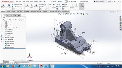 solidwork exercise extrude youtube