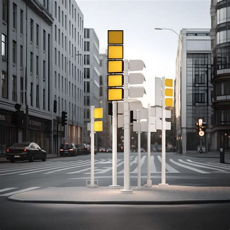 Premium Ai Image Intersection Signposts Ensuring Safe And Efficient