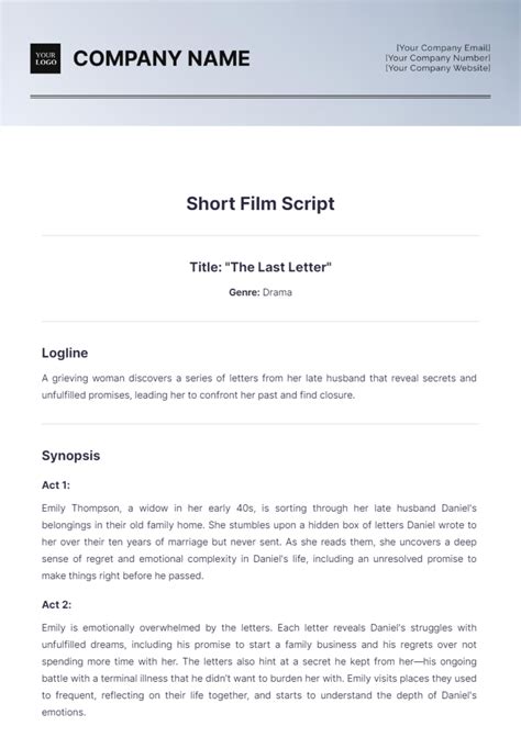 Page 3 Free Script Templates To Edit Online And Print