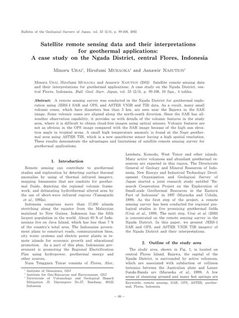 Remote Sensing Geothermal Pdf