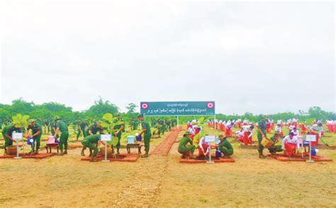 ကာကွယ်ရေးဦးစီးချုပ်ရုံး ကြည်း၊ ရေ၊ လေ မိသားစုများ၏ ၂ဝ၂၅ ခုနှစ် ဒုတိယအကြိမ် မိုးရာသီ သစ်ပင်စိုက