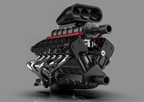 V12 Engine 3d Model By Bsten