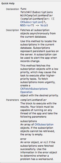 Ios Cloudkit Fetch All Subscriptions From The Current User Stack