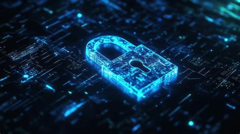Cybersecurity Digital Lock On Circuit Board Premium Ai Generated Image