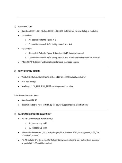 Vpx Standard Design Requirements Pdf Computer Architecture