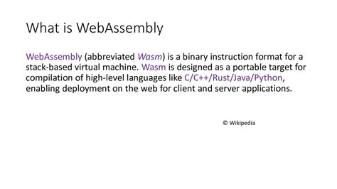 webassembly from the java perspective speaker deck