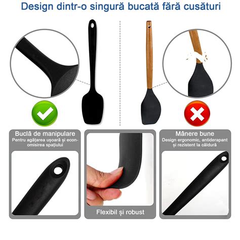 Комплект силиконови шпатули Nuodwell 6 части Изработени от силикон за хранителни цели