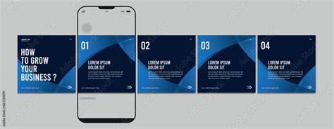 Set Of Linkedin Carousel Post Editable Social Media Instagram Carousel Post Modern And