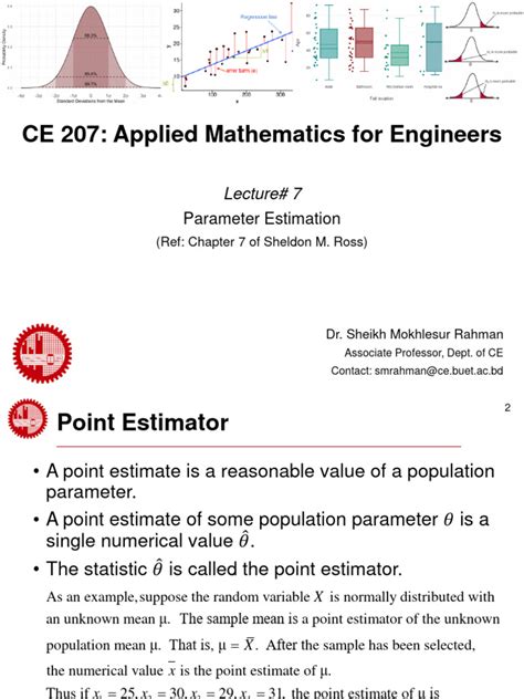 Ce 207 Lecture 07 Estimation Of Parameters Pdf Estimator Bias Of An Estimator