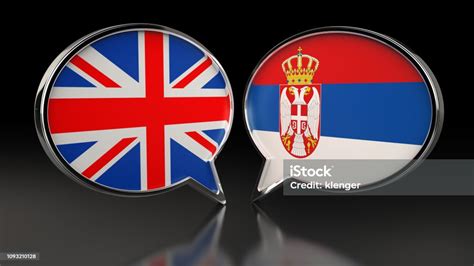 연설 거품과 함께 영국와 세르비아 플래그입니다 3 차원 일러스트 레이 션 0명에 대한 스톡 사진 및 기타 이미지 0명 3차원 형태 Eurozone Istock