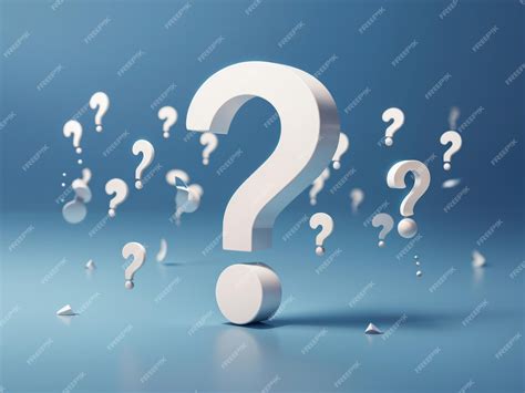 Premium Ai Image White Question Mark Symbol On Blue Background