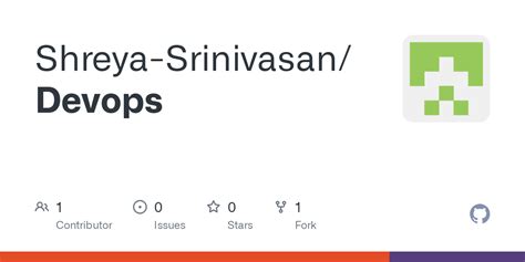 Github Shreya Srinivasan Devops