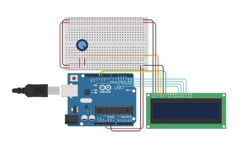 Circuit Design Liquid Crystal Blink Tinkercad